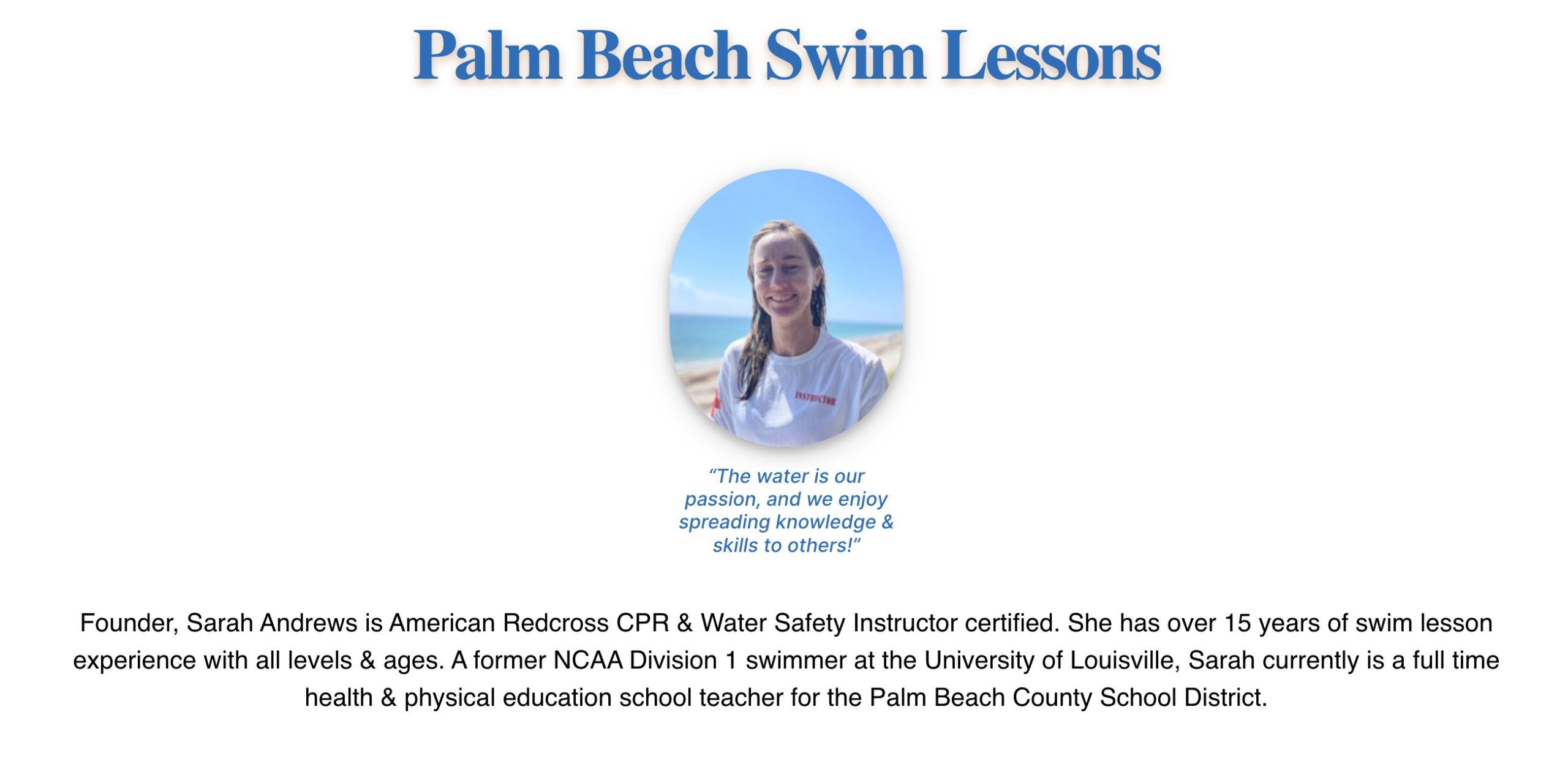 Palm Beach Swim Lessons - Palm Beach Swim Lessons